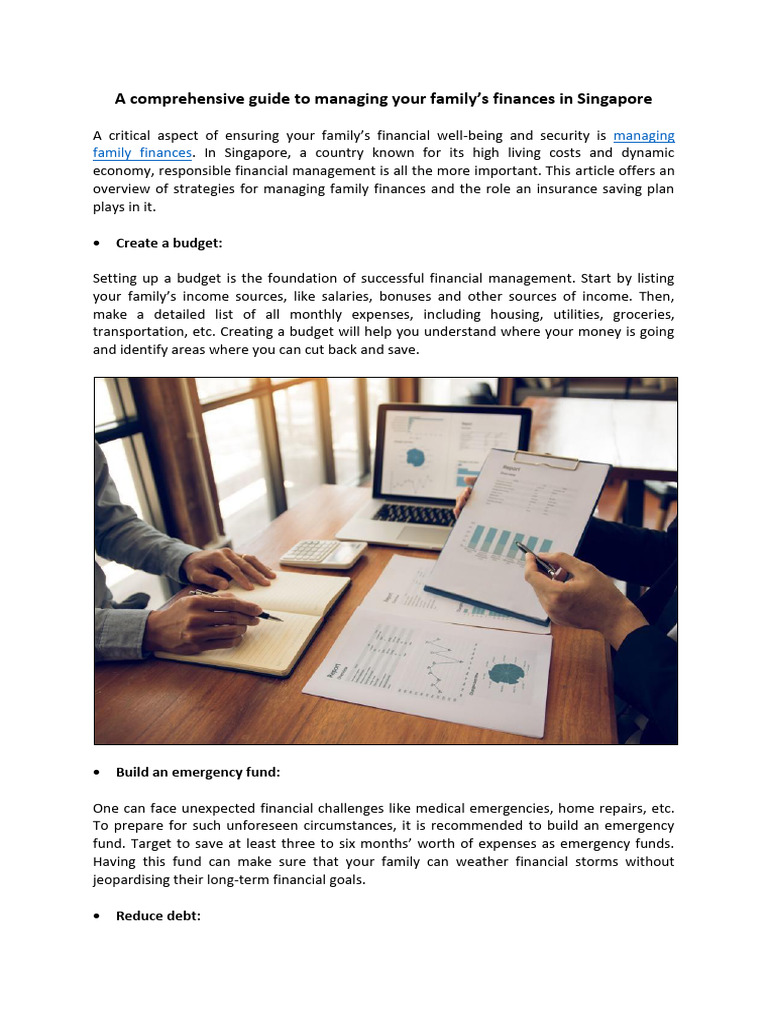 A Comprehensive Guide To Managing Your Familys Finances in Singapore ...