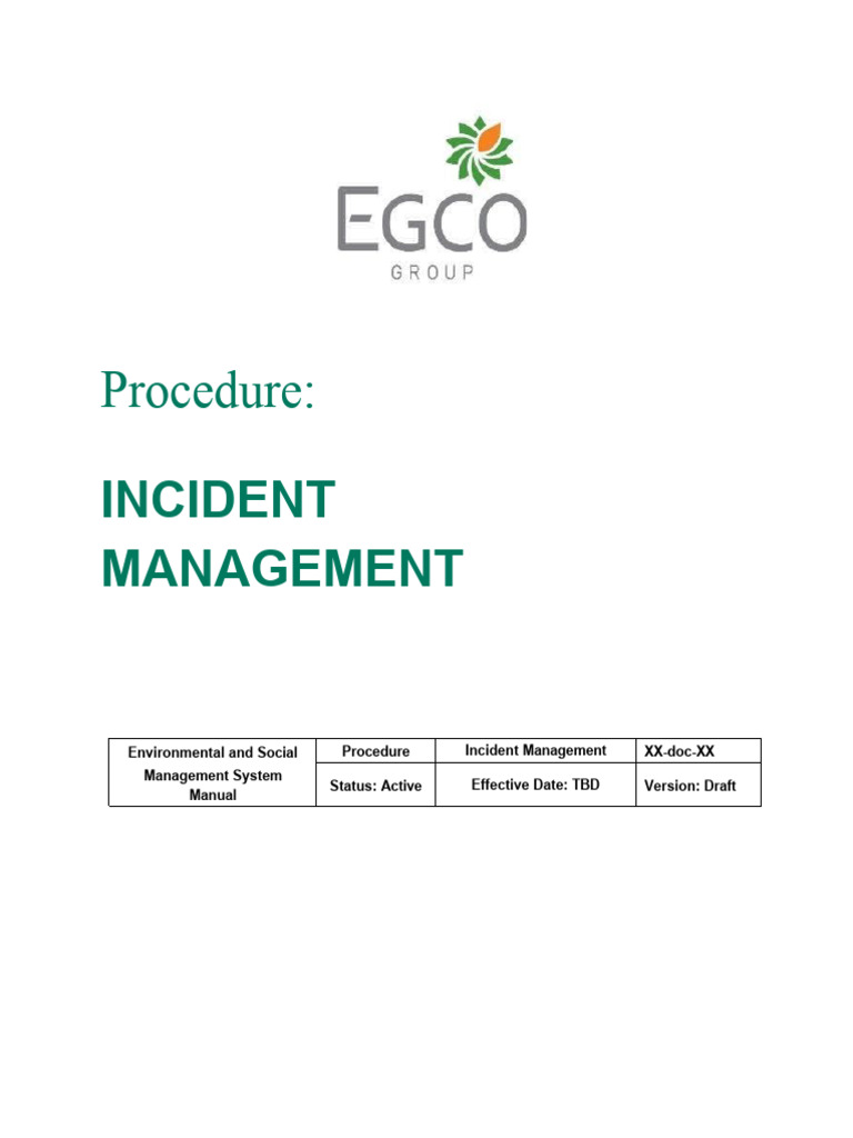 Incident Management Report en | PDF | Finance & Money Management | Law