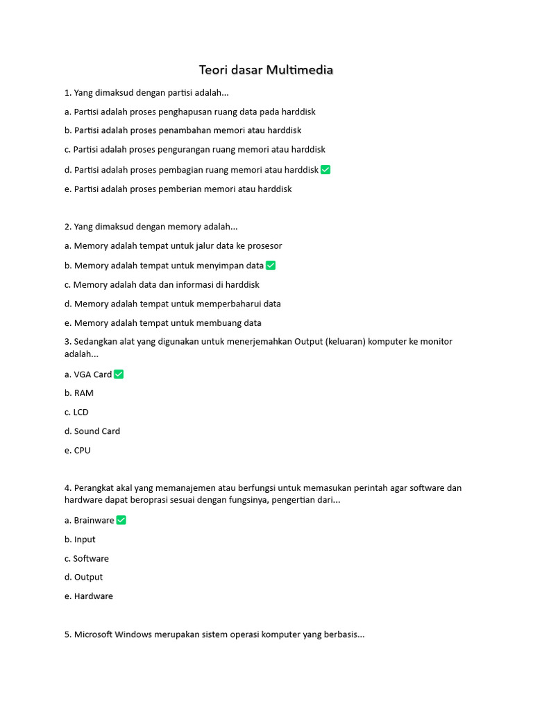 Teori Dasar Multimedia | PDF