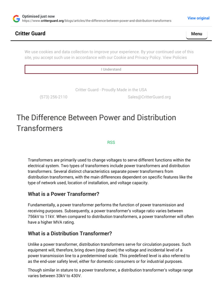 The Difference Between Power and Distribution Transformers | PDF ...