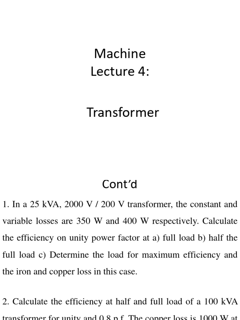 Transformer 2 Pdf Transformer Materials Science