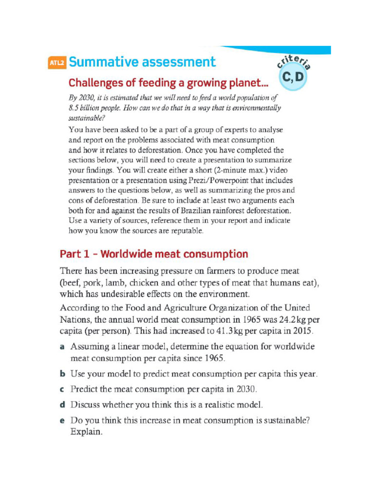 8th Grade Unit 4 Real Life Project | PDF
