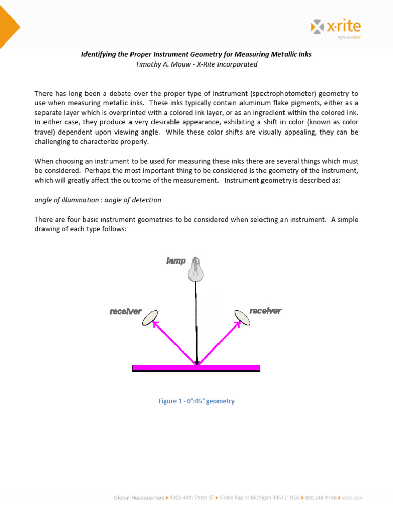 Identifying The Proper Instrument Geometry For Measuring Metallic Inks ...