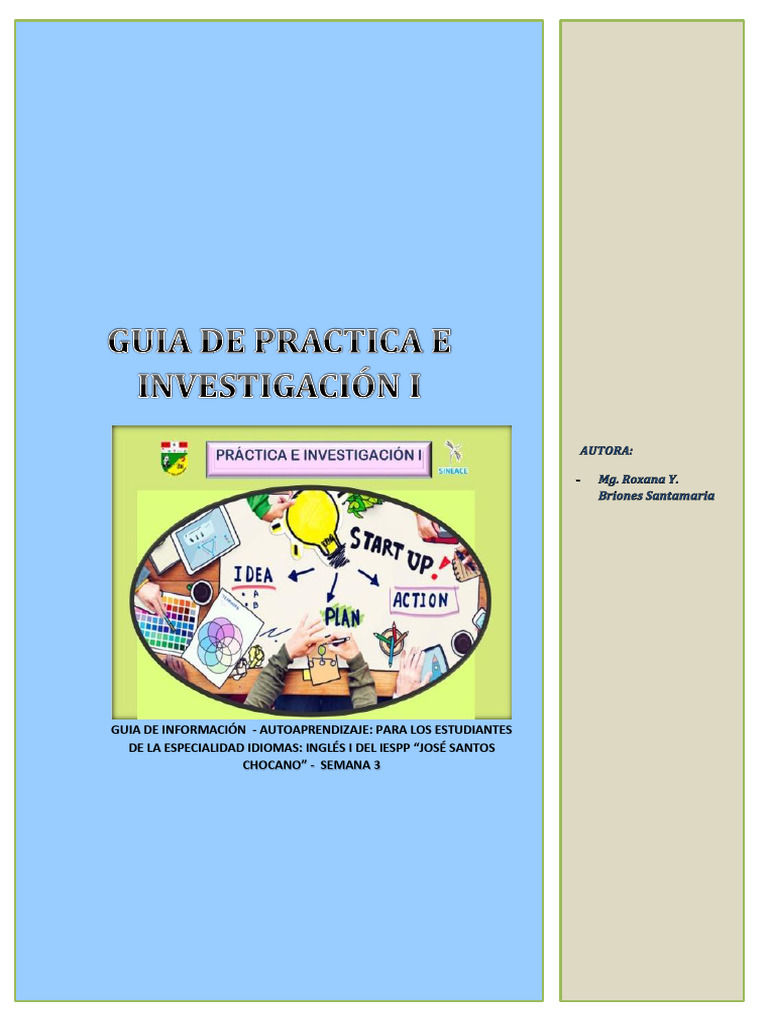FICHA DE PRACTICA E INVESTIGACIÓN I - 2023 SEM 3 Tecnicas para Aprender A Observar | PDF ...