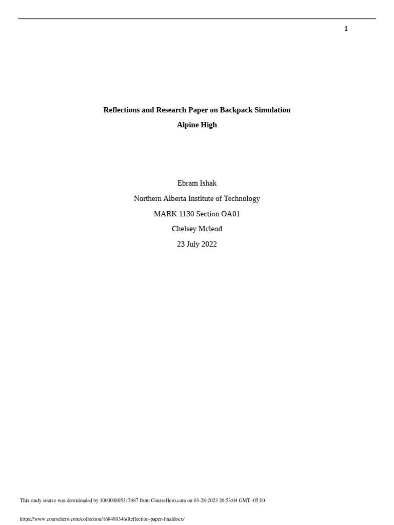 Reflection Paper Final | PDF | Marketing | Profit (Economics)