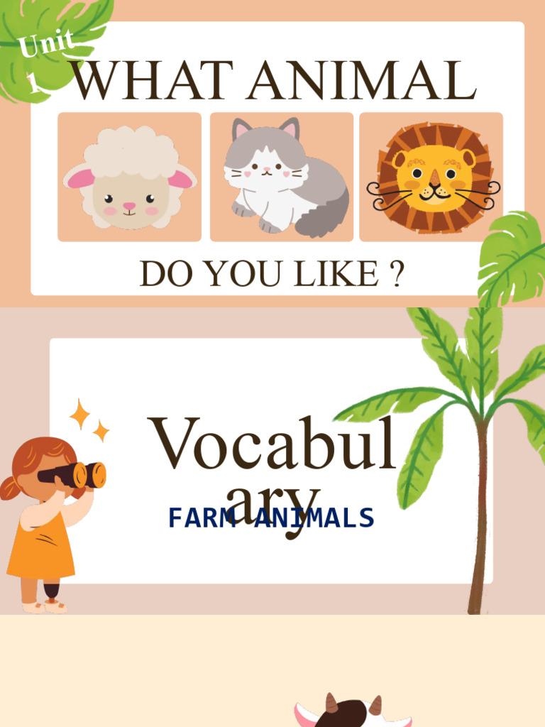 Lesson 1 - Topic 1 - WHAT ANIMAL DO YOU Like | PDF
