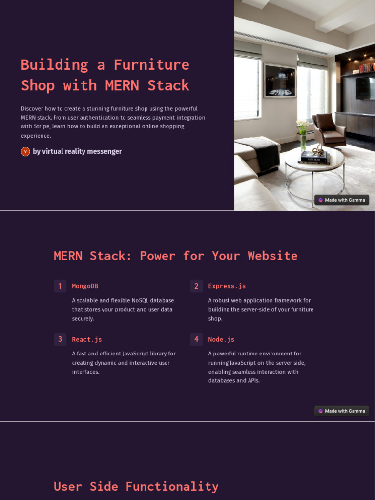 Building A Furniture Shop With MERN Stack | PDF | World Wide Web | Internet & Web