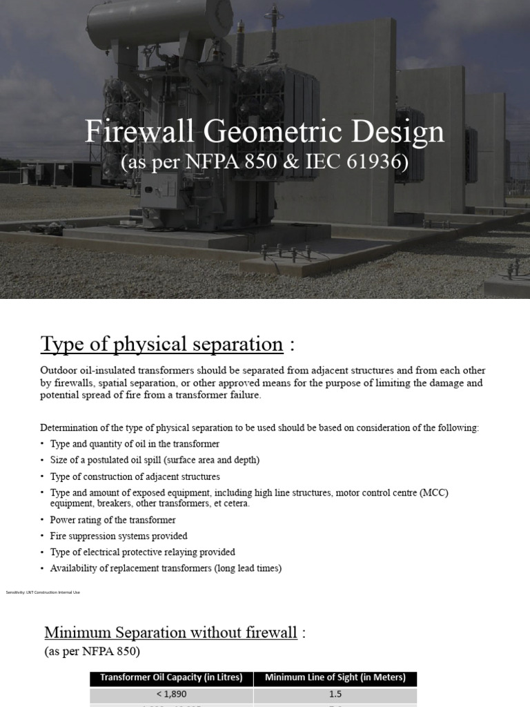 Transformer Firewall Design Guidelines | PDF | Transformer | Building ...