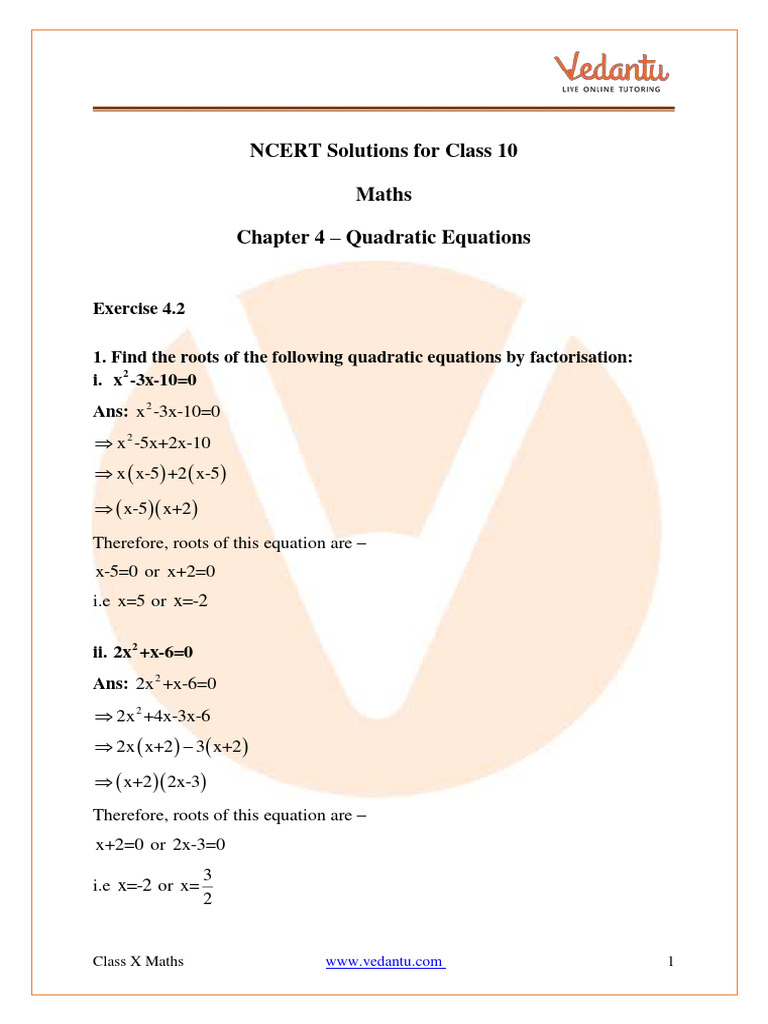 Class 10 Maths NCERT Ex 4.2 Solutions | PDF | Triangle Geometry ...