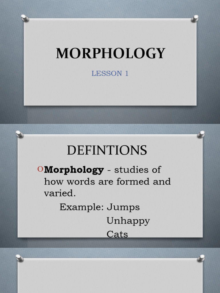 Morphology | PDF | Morphology (Linguistics) | Word Morphology | PDF | Morphology (Linguistics) | Word