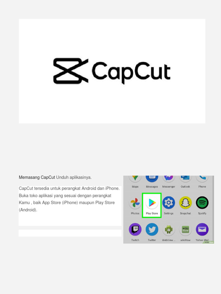 Cara Untuk Mengedit Video Dengan CapCut | PDF | Komputer