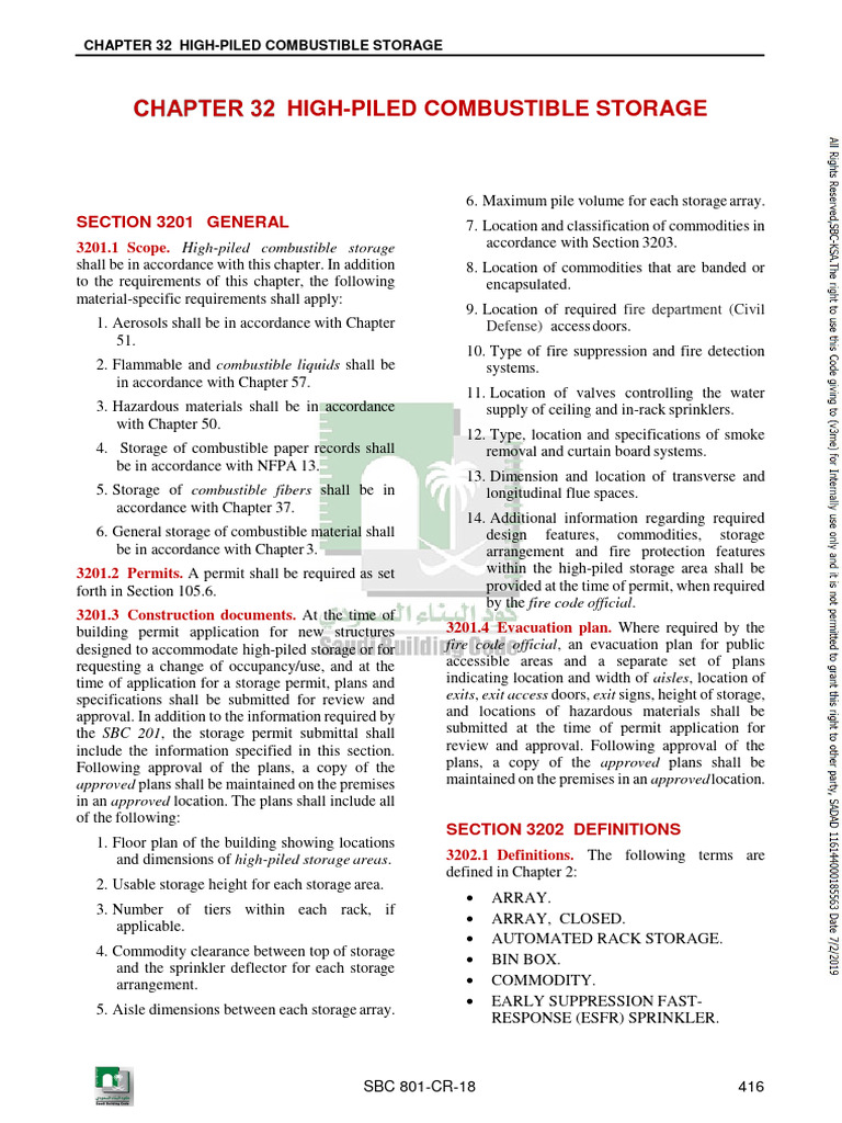 SBC 2018 801 Chapter32 | PDF | Fire Sprinkler System | Plastic