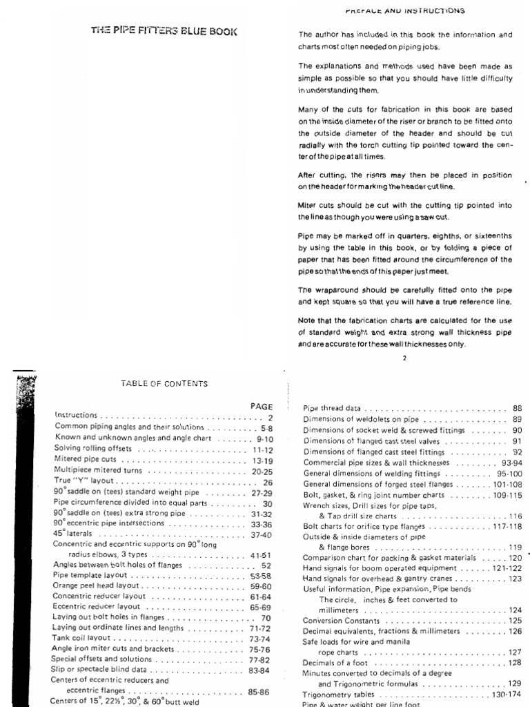 Pipe Fitters Blue Book | PDF