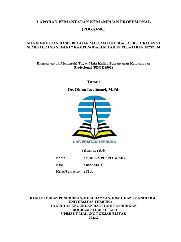 Cover Laporan PKP | PDF