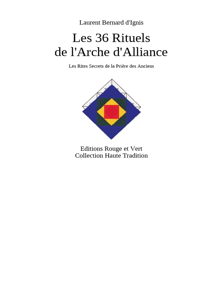 Rituels et Théurgie de l'Arche d'Alliance | PDF