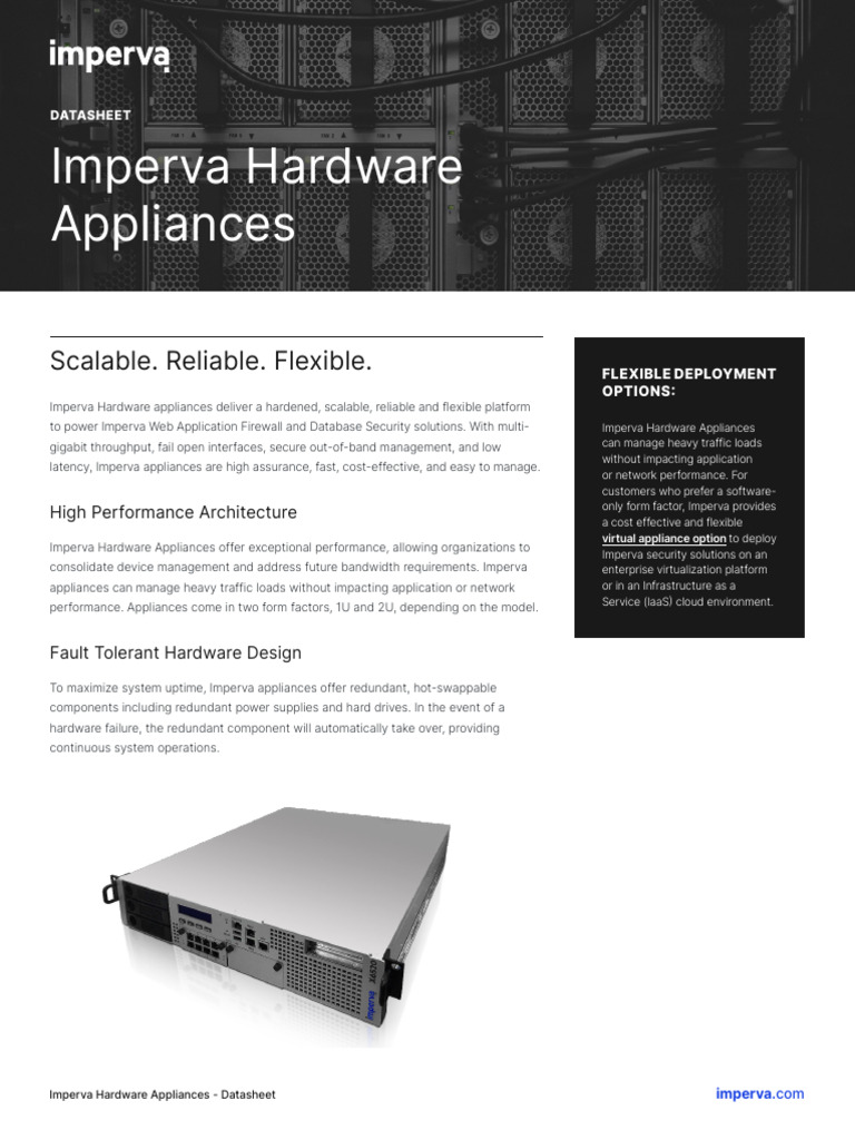 Imperva 6thGenerationHardwareAppliances Digital 20201207 | PDF | Cloud ...