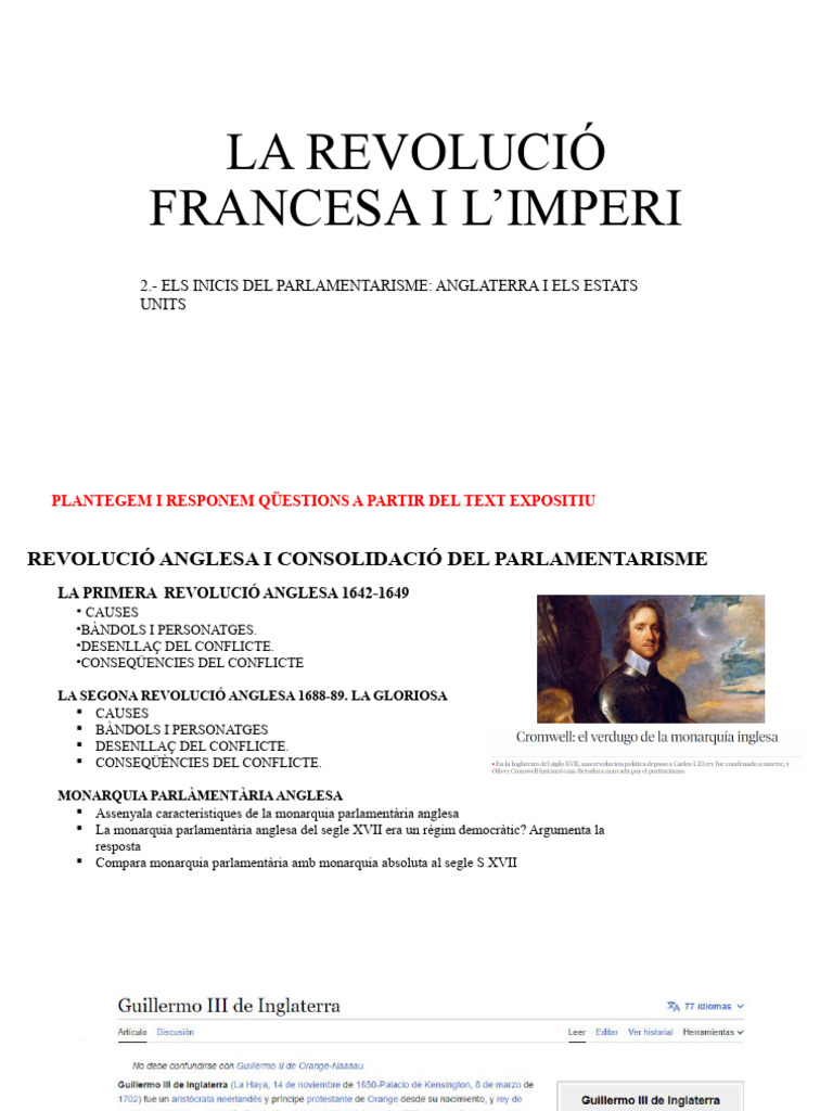 Tema 1 2. Els Inicis Del Parlamentarisme | PDF