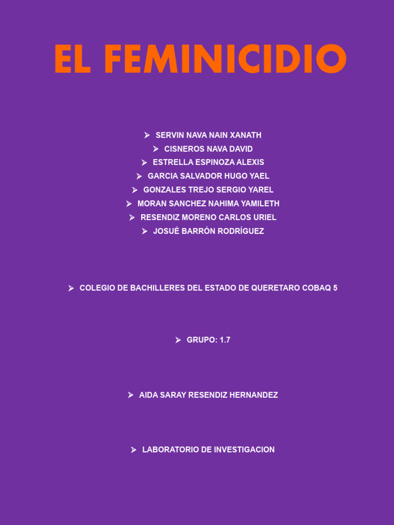 El Feminicidio 333333 | PDF | La violencia contra las mujeres | Mujer