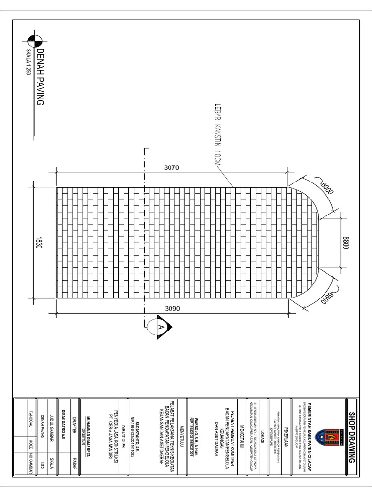 Denah Paving Parkir Mobil | PDF