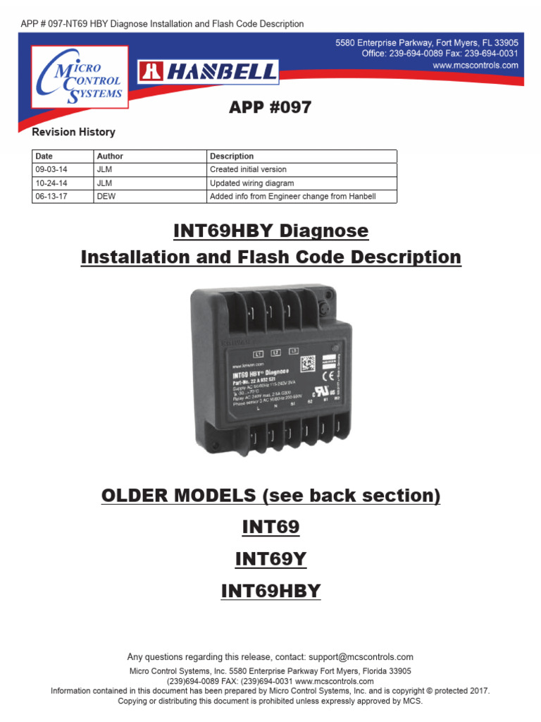 APP097 - INT69 HBY Diagnose Wiring and Flash Code Description ...