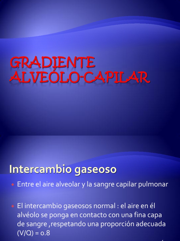 Gradiente Alveólo-Capilar | PDF | Ciencia y matemáticas