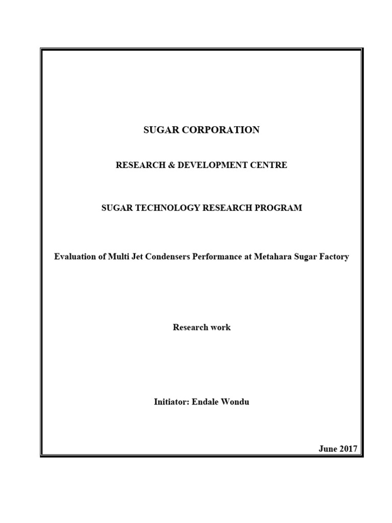 Multi Jet Condenser Final Report | PDF | Water | Vacuum