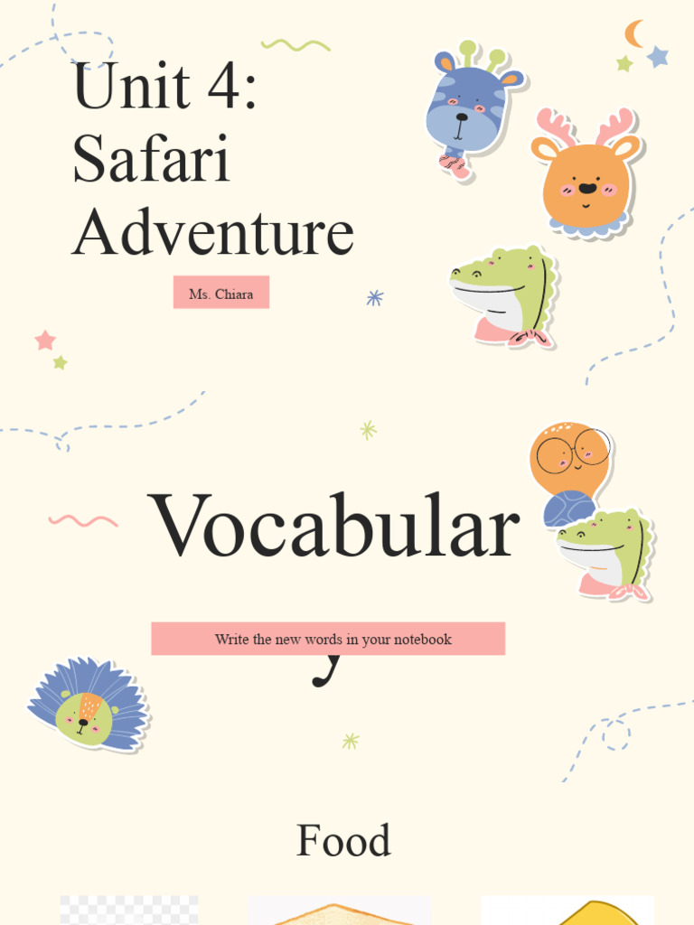 Unit 4 Safari Adventure | PDF | Language Arts & Discipline | Foreign ...