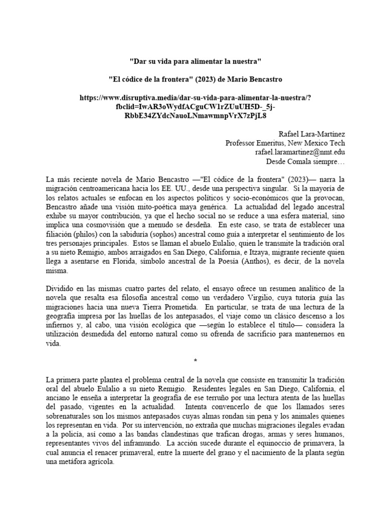 Ben Castro | PDF | Humano | Migración humana