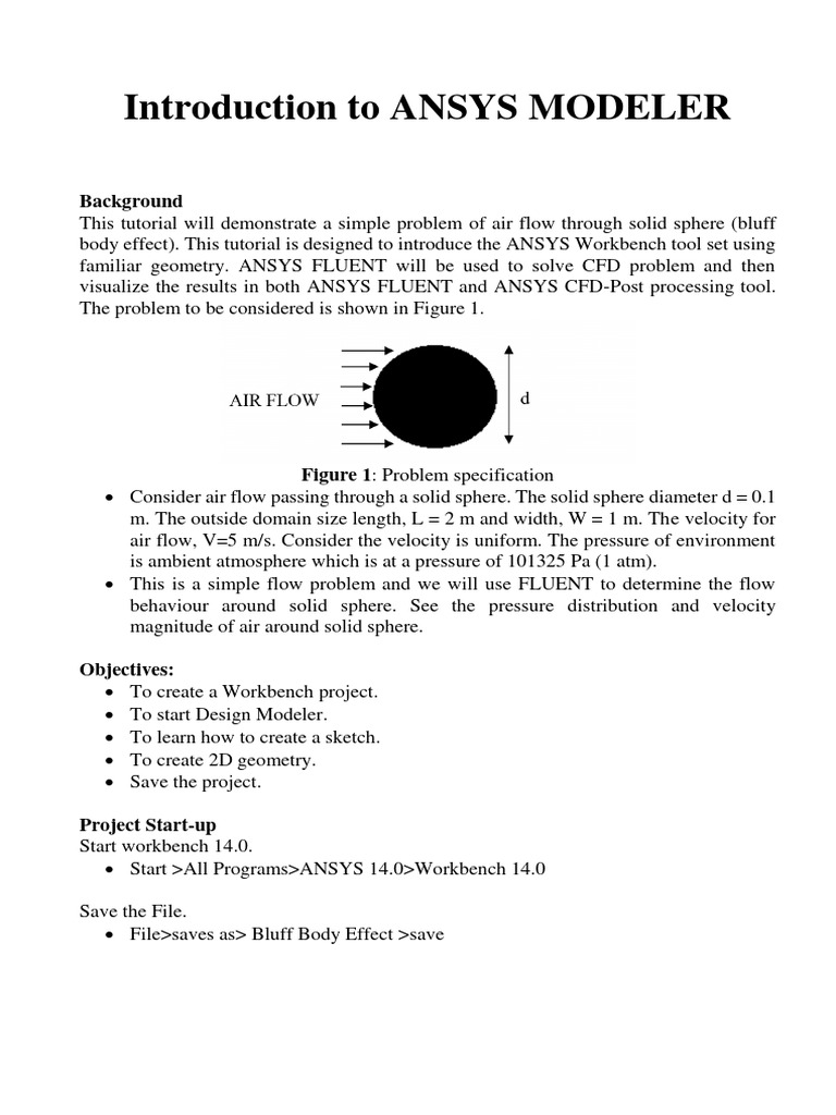 1 (1) .Ansys Workbench Bluff Body Effect | PDF | Fluid Dynamics ...
