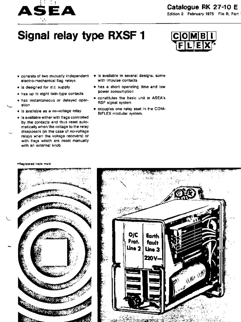 RK27-10E en RXSF 1 Signal Relay | PDF