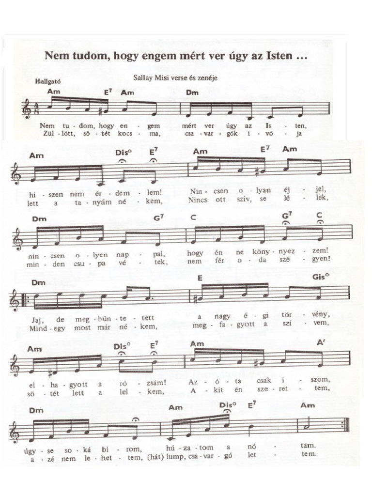 Nem Tudom Hogy Mért Ver Engem Úgy Az Isten | PDF