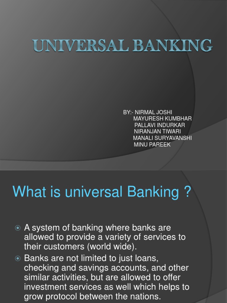 Understanding Universal Banking Concepts | PDF | Banks | Underwriting