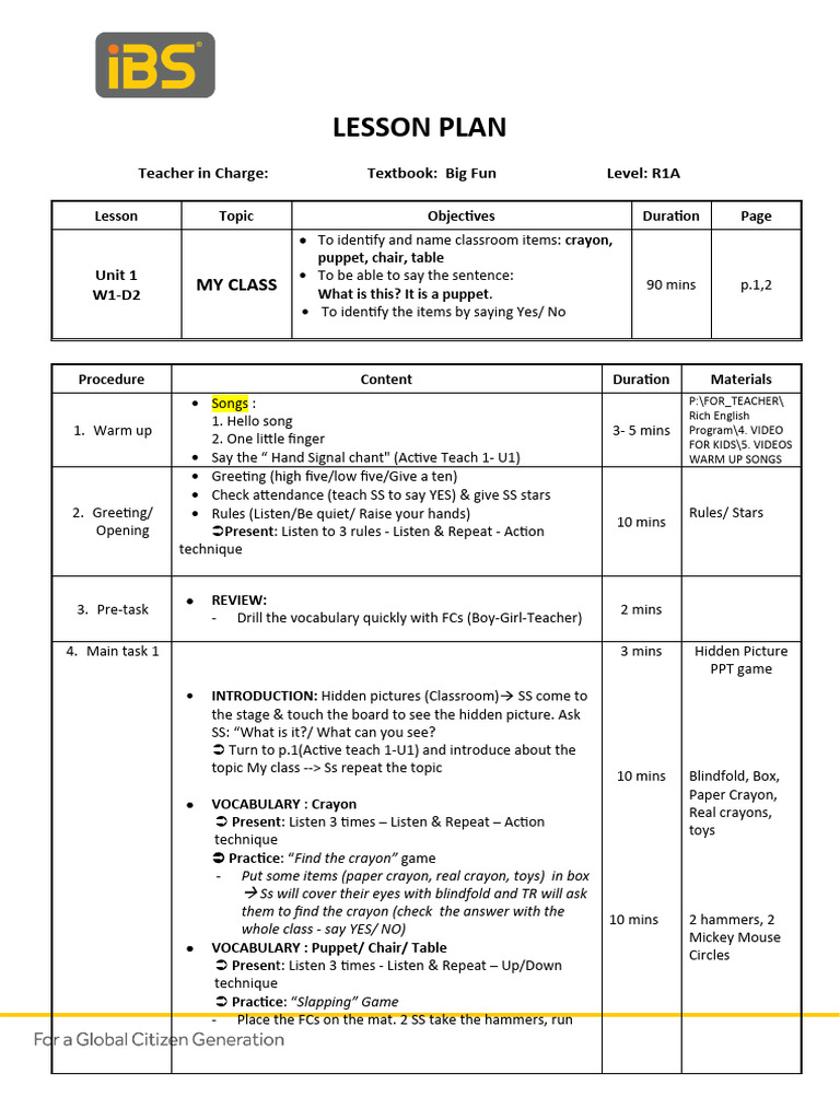 Re-Lesson Plan-R1a-W1d2 | PDF | Learning | Human Communication