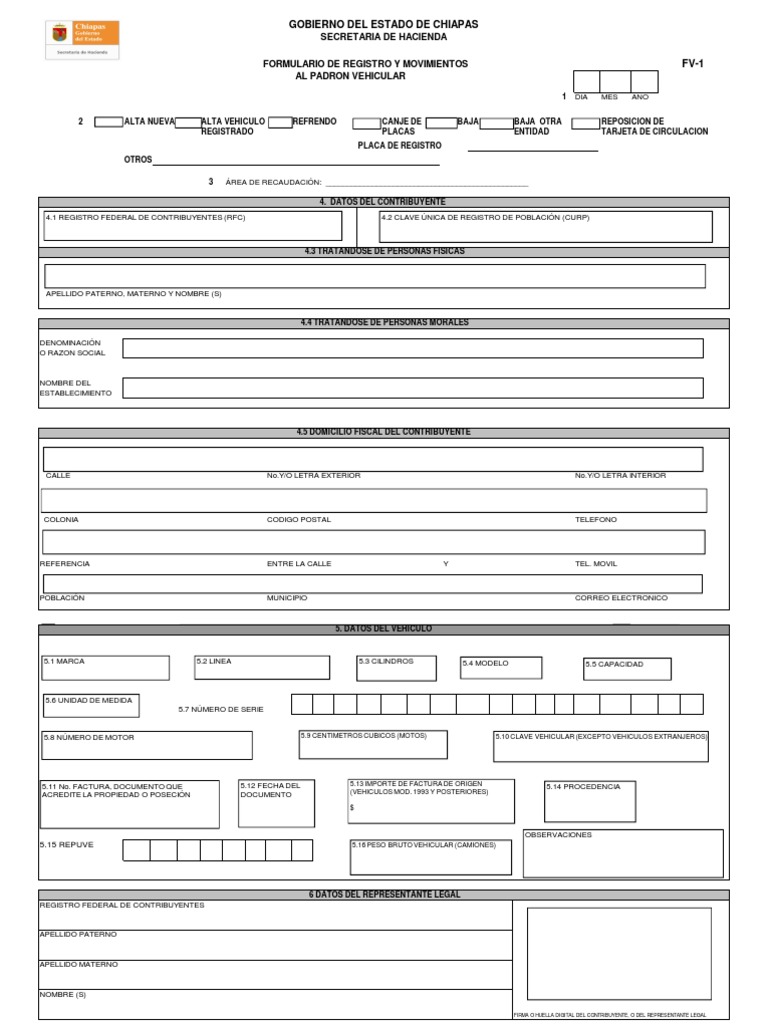 Formulario FV1 | PDF | Impuestos | Business