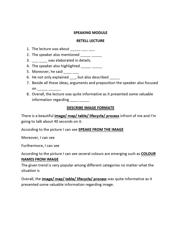 PTE Formats | PDF | Cognition | Human Communication