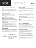 Form 119: Evidence of Citizenship Application | PDF | Identity Document ...