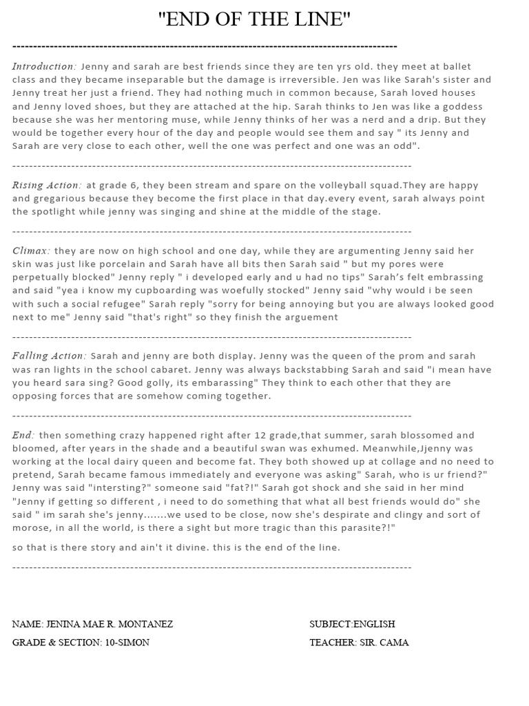 End of The Line (Project) | PDF