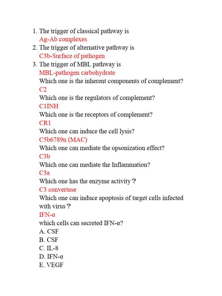 Immunology Questions | PDF | Immune System | Antibody