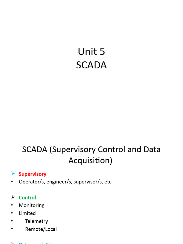 Unit 5 SCADA | PDF | Scada | Digital Signal Processing