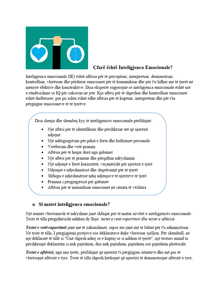 Inteligjenca Emocionale | PDF