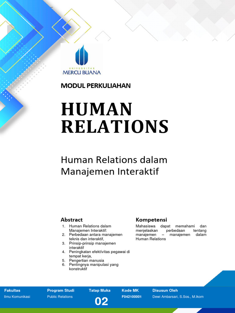 Modul Human Relations (TM2) | PDF