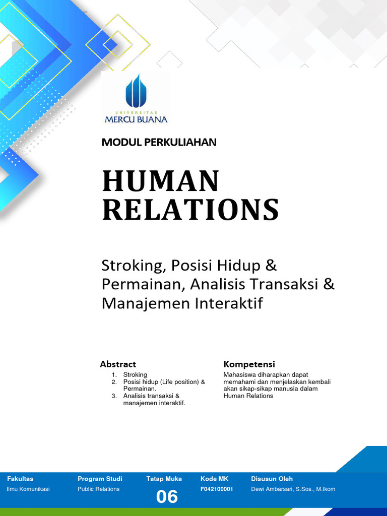 Modul Human Relations (TM6) | PDF