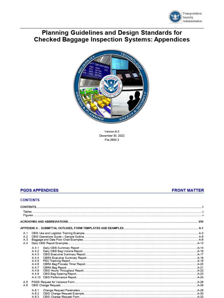 PGDS V8 20230223 Appendices Final Draft | PDF | Transportation Security ...