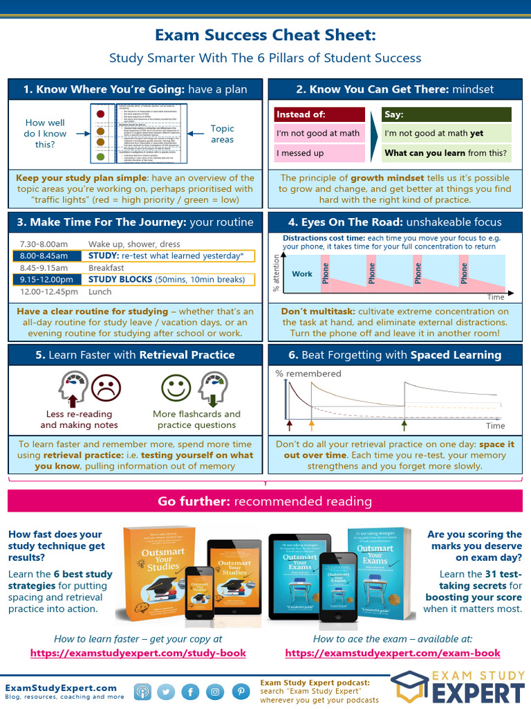 2022 Exam Success Cheat Sheet - 6 Pillars of Student Success | PDF ...