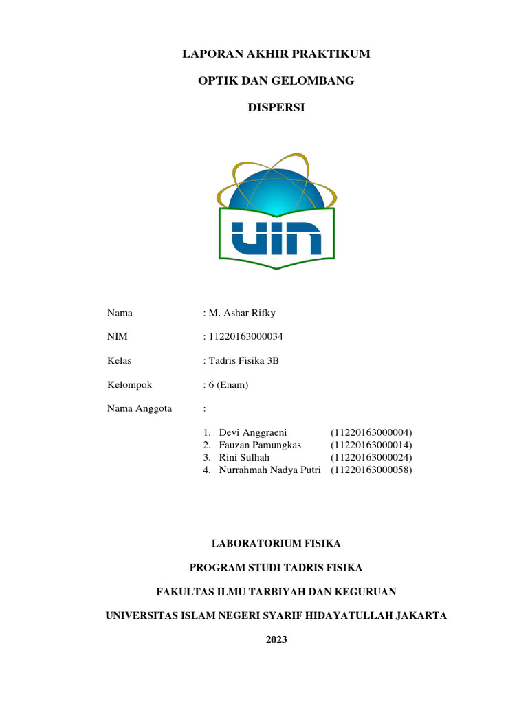3B - 34 - M. Ashar Rifky - Laporan Akhir Praktikum Dispersi | PDF