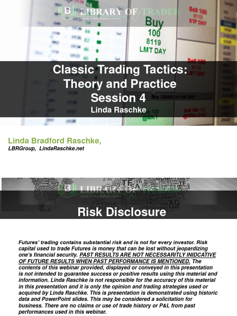 Linda Raschke - Classic Trading Tactics Workshop, Session 4 - 1-26-20 ...