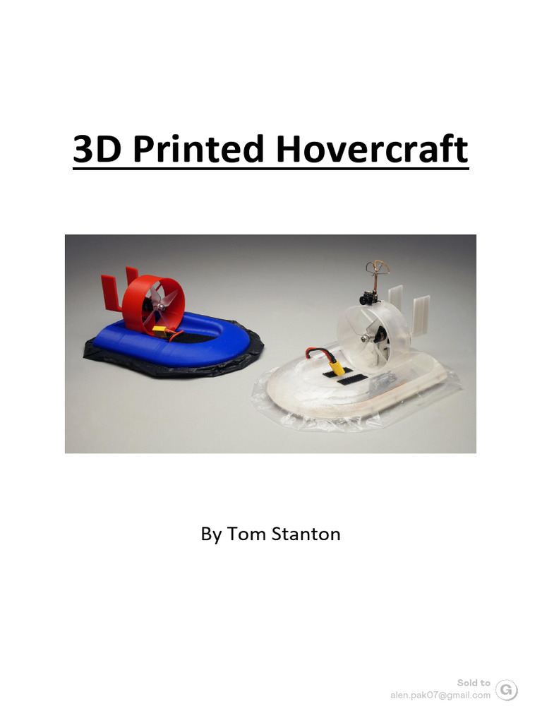 3D Printed Hovercraft Manual | PDF | Electrical Connector | 3 D Printing