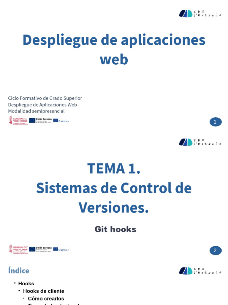 Tema 1 Daw Git Hooks Pdf Lenguaje De Escritura Ingeniería De Software 
