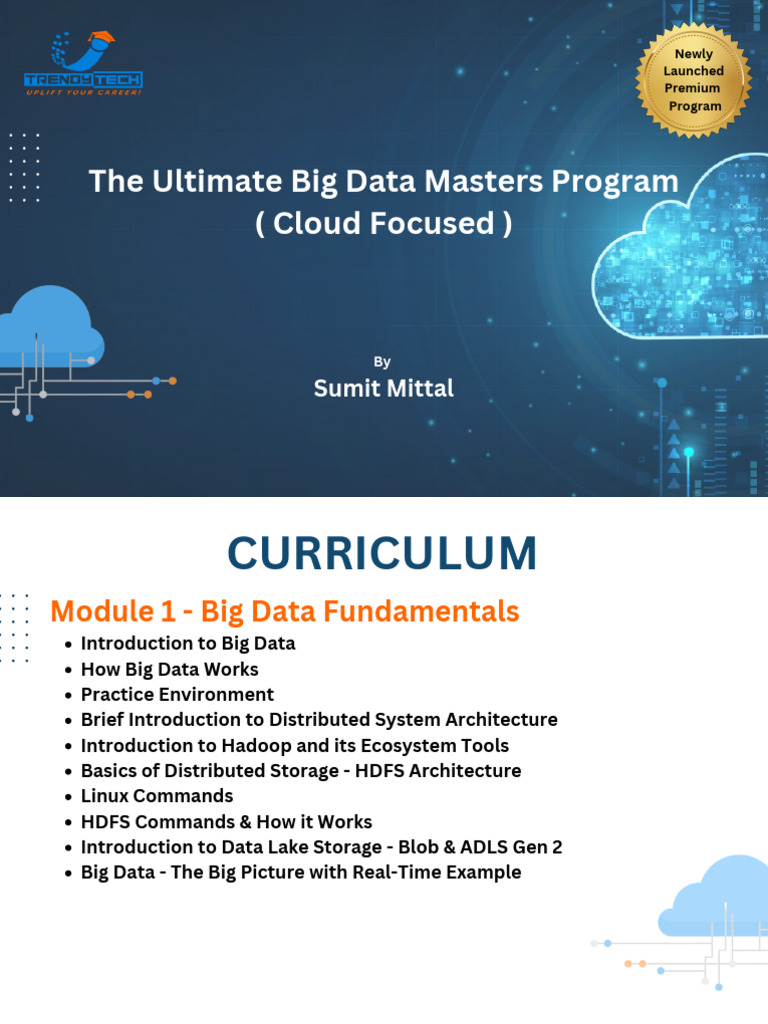 Ultimate Big Data Masters Program Curriculum v1 | PDF | Apache Spark ... Ultimate Big Data Masters Program Curriculum v1 | PDF | Apache Spark ...