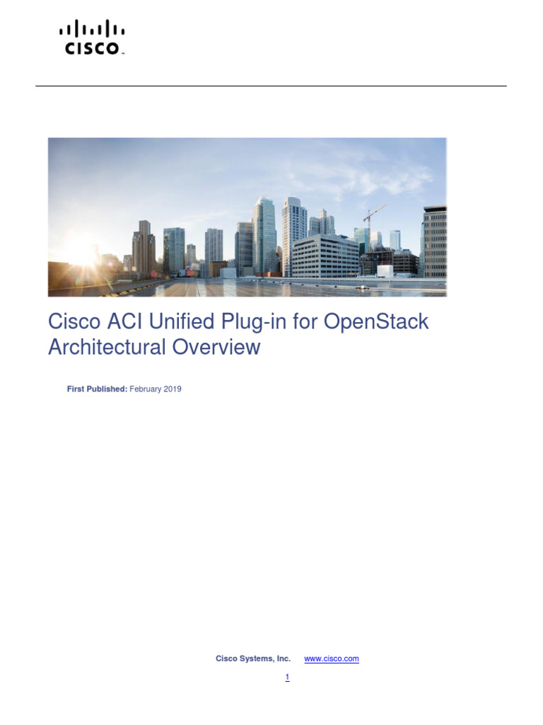 Cisco ACI Plug in For OpenStack Architectural Overview | PDF | Open Stack | Computer Network